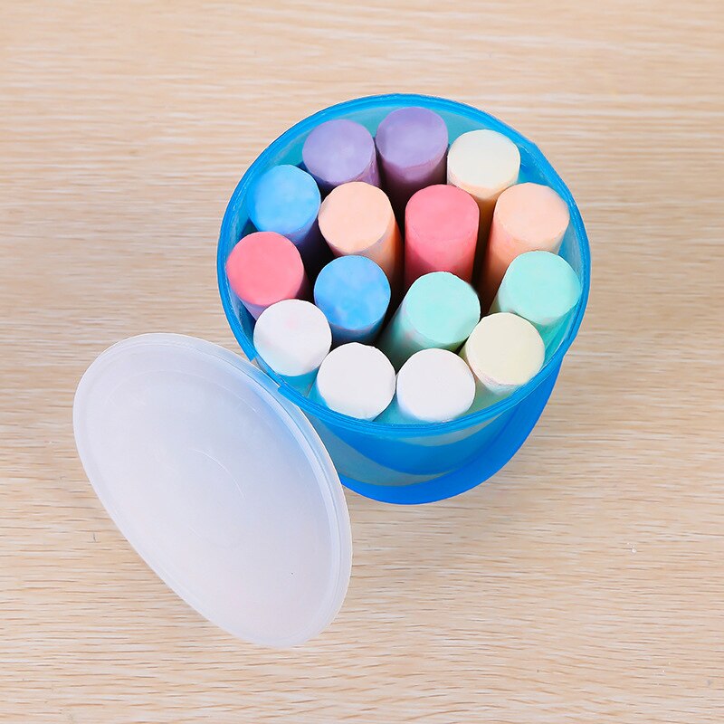 15Pcs/Bucket Chalk with Bucket Assorted Colors Cha... – Vicedeal