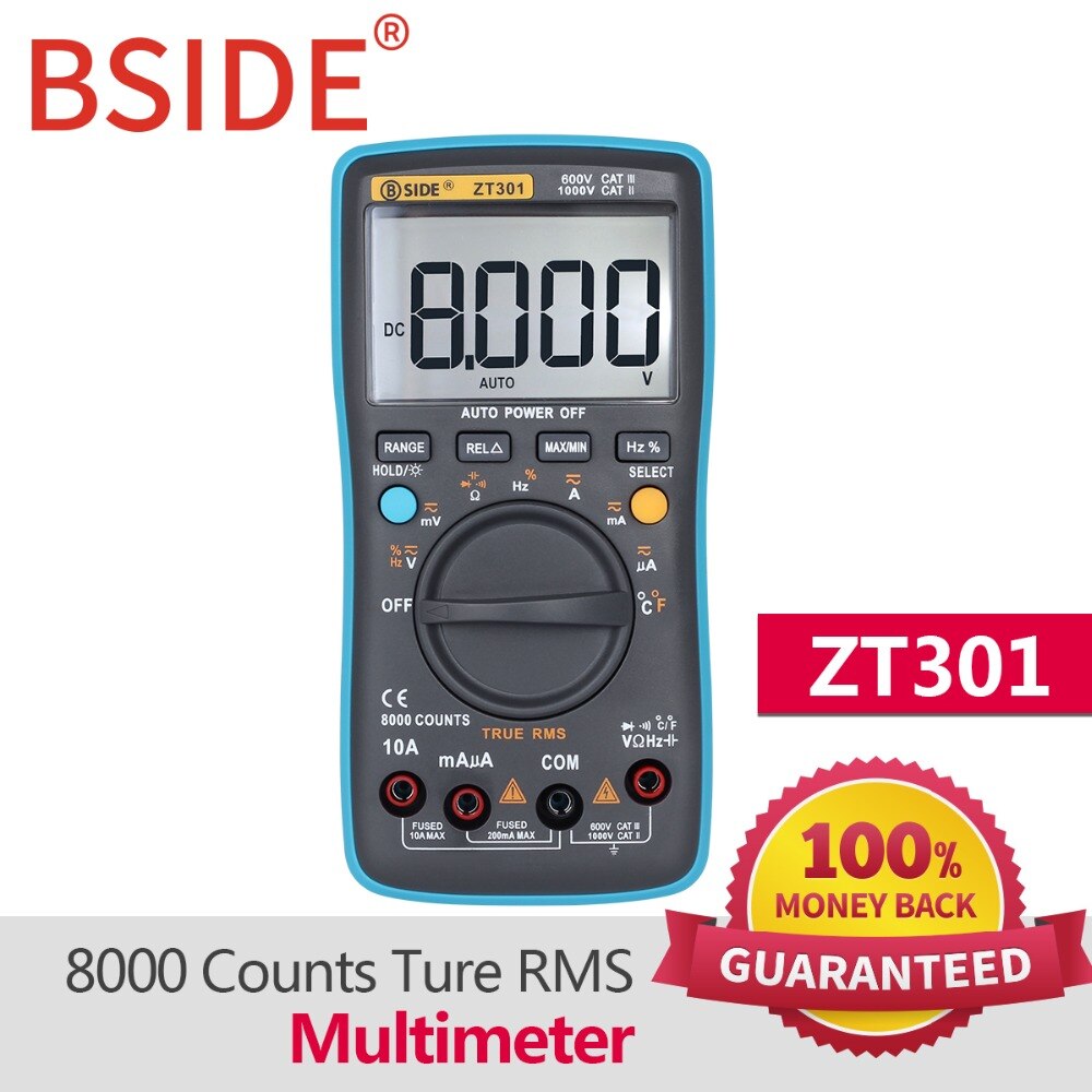 BSIDE ZT301 ZT302 Digital Multimeter 8000 9999 Zäh... – Grandado