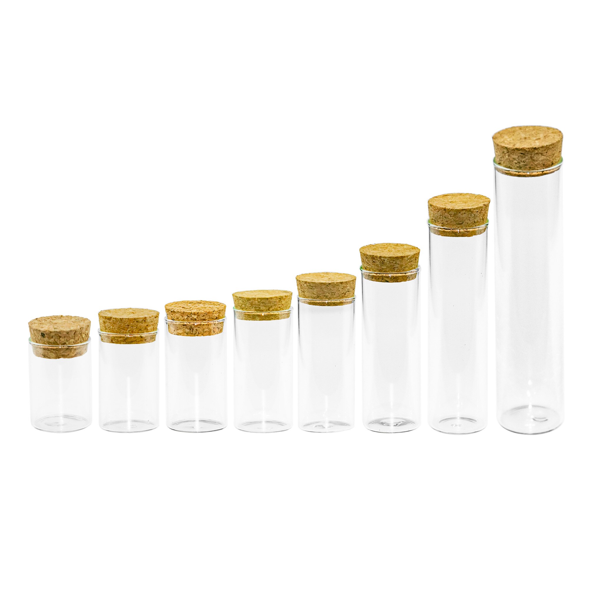 Transparent Glass Bottles Corks Cover Test Tube Ja... – Grandado