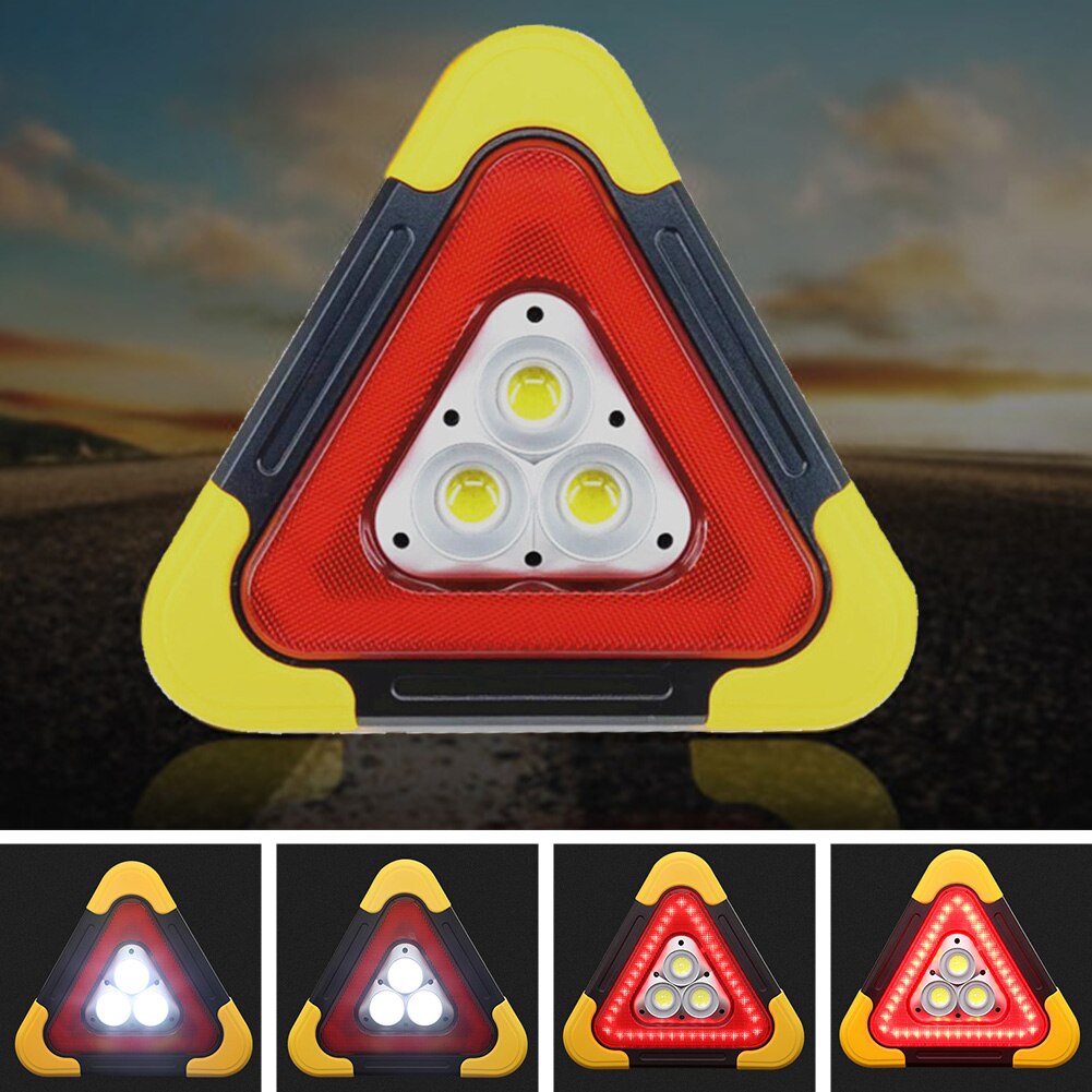 LED Triangle Red Light Warning Emergency Light Tra... – Grandado