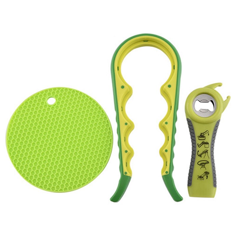 3 Pcs Jar Opener Set Bottle Opener Twist Off Lid Q... – Grandado