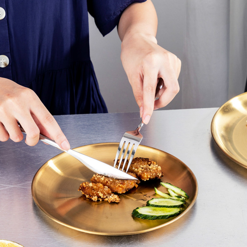 European Style Gold Dinner Plates Serving Dishes K... – Vicedeal