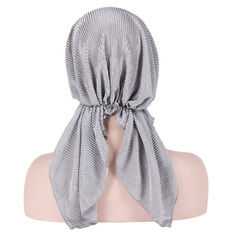 muslim soild cotton wrap head scarf caps women tur... – Grandado