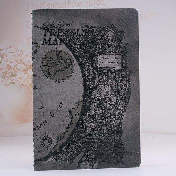 1PC 32k Vintage treasure map Notebook 80 Pages Sch... – Grandado