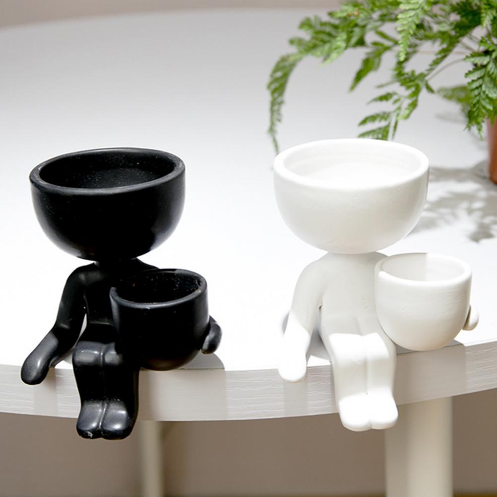 Home Decor Humanoid Ceramic Plant Pot DIY Crafts P... – Grandado