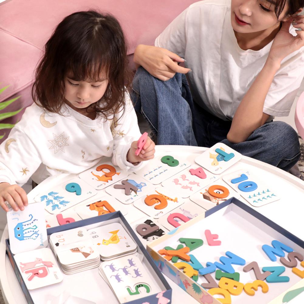 Cartoon Animal Puzzles Number Alphabet Letter Card... – Vicedeal