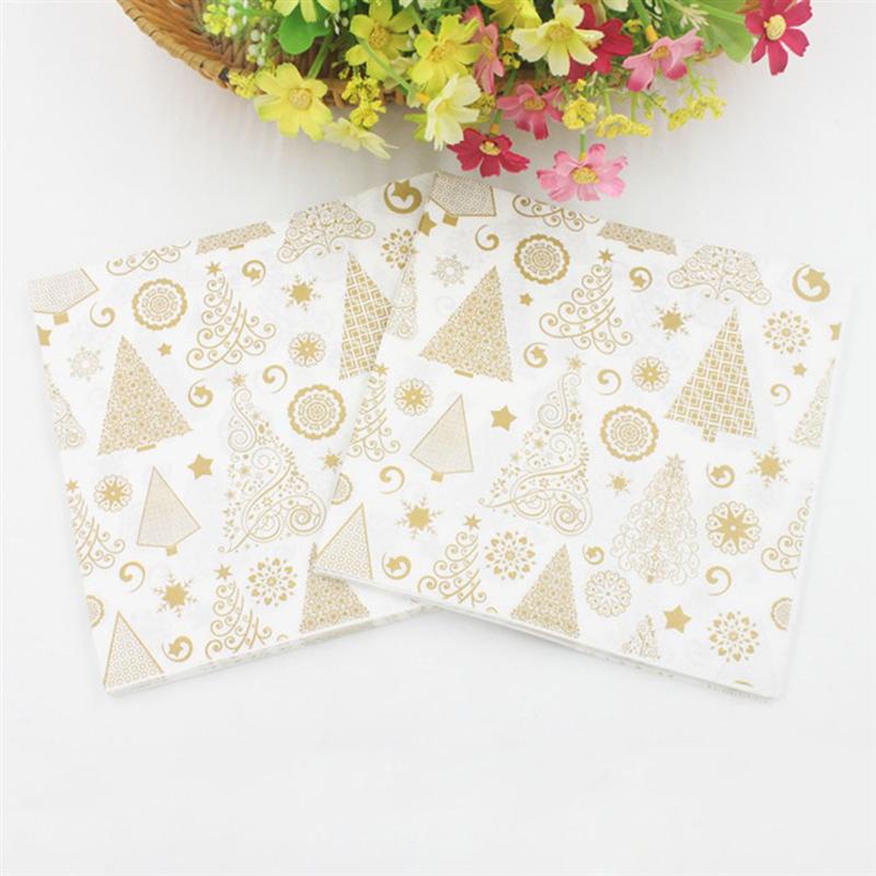 20 stk trykte juleservietter tremasse papirhåndkle... – Grandado