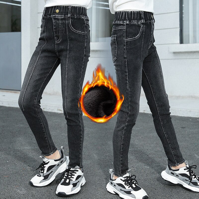 hiver filles Jean épaissir Jean maigre pour enfant... – Grandado