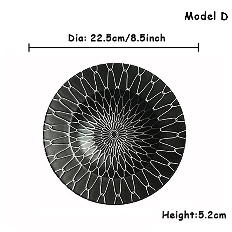 Ceramic Plate Deep Tray Rice Dish Salad Bowl Pasta... – Grandado