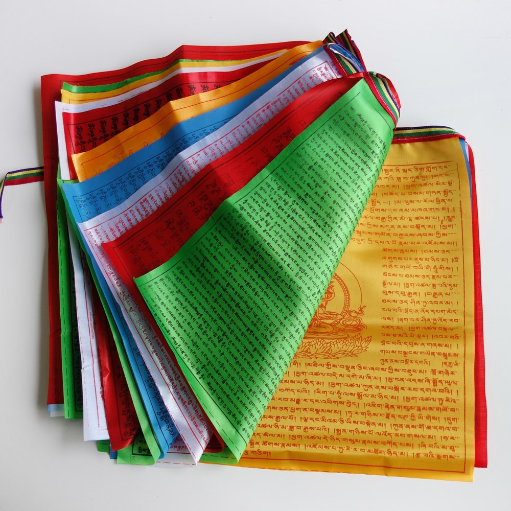 Tibetan Prayer Flags And Banners Bunting Decor Sut... – Grandado