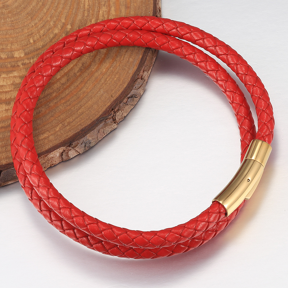 4mm/6mm Man-made Leather Necklace Choker For Men B... – Grandado