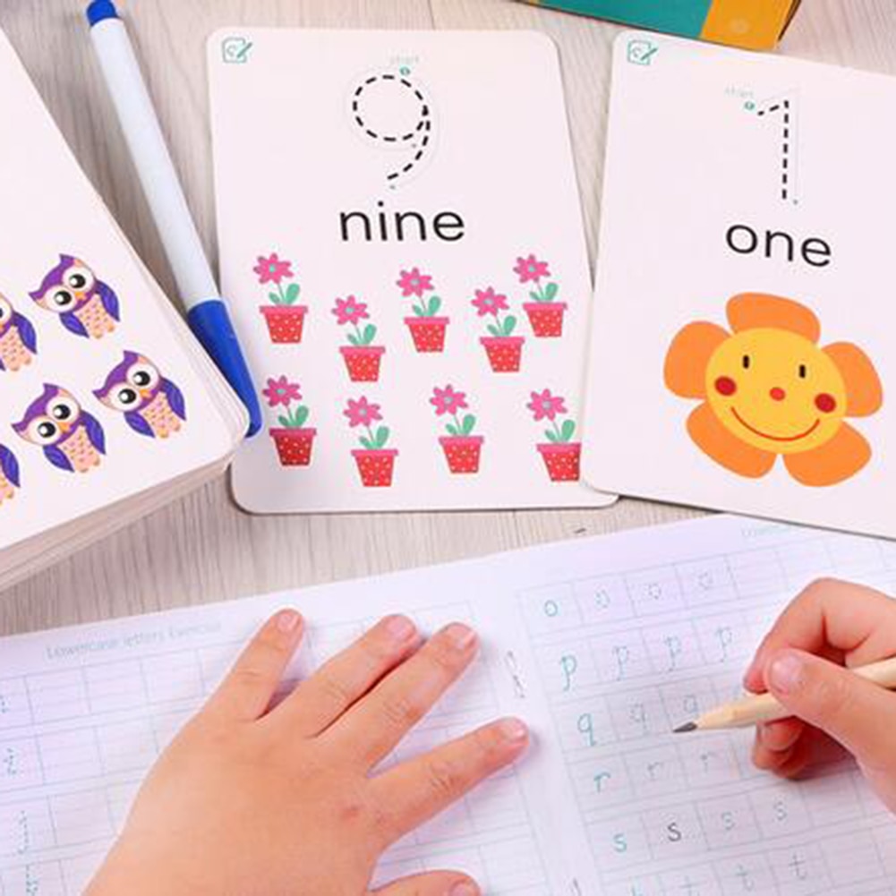 Rewritable Alphabets Flash Cards Marker Sharpener ... – Grandado