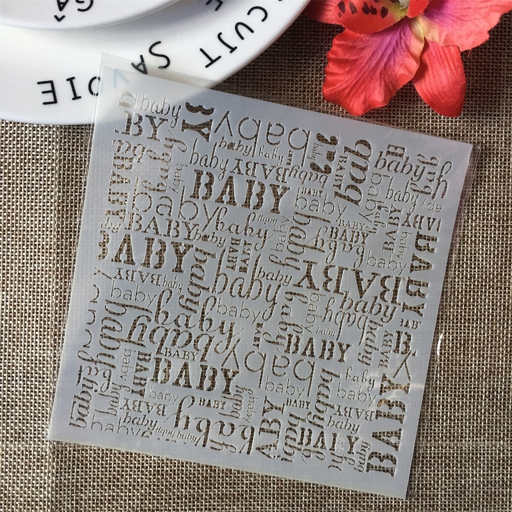 5" Baby Common Words DIY Layering Stencils Wall Pa... – Vicedeal