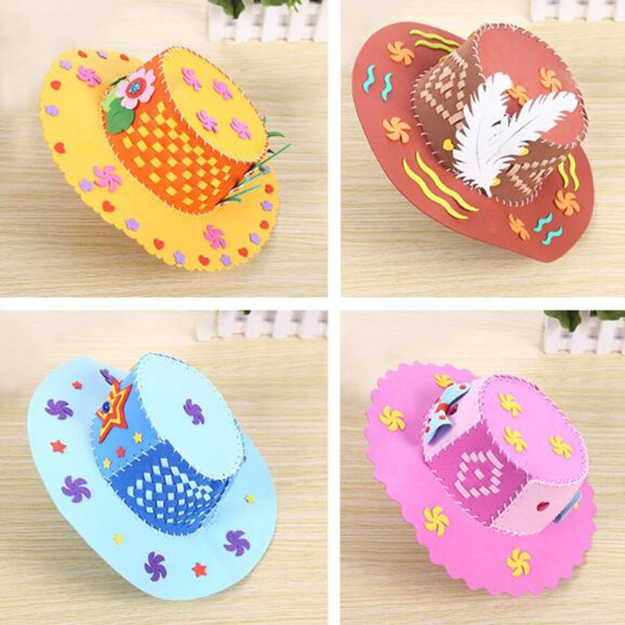 5Pcs Hand-Made Hat Children DIY Handmade Hat Envir... – Vicedeal