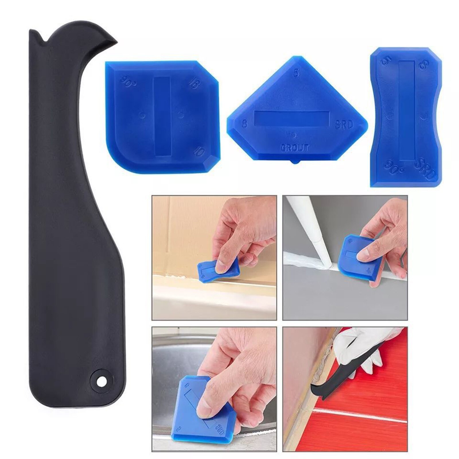 Pro 3 In 1 Caulking Tool Kit Tool Silicone Sealant... – Vicedeal