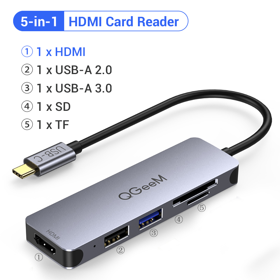 Qgeem Usb C Para Macbook Pro Multi Hub Usb 3,1 De ... – Vicedeal