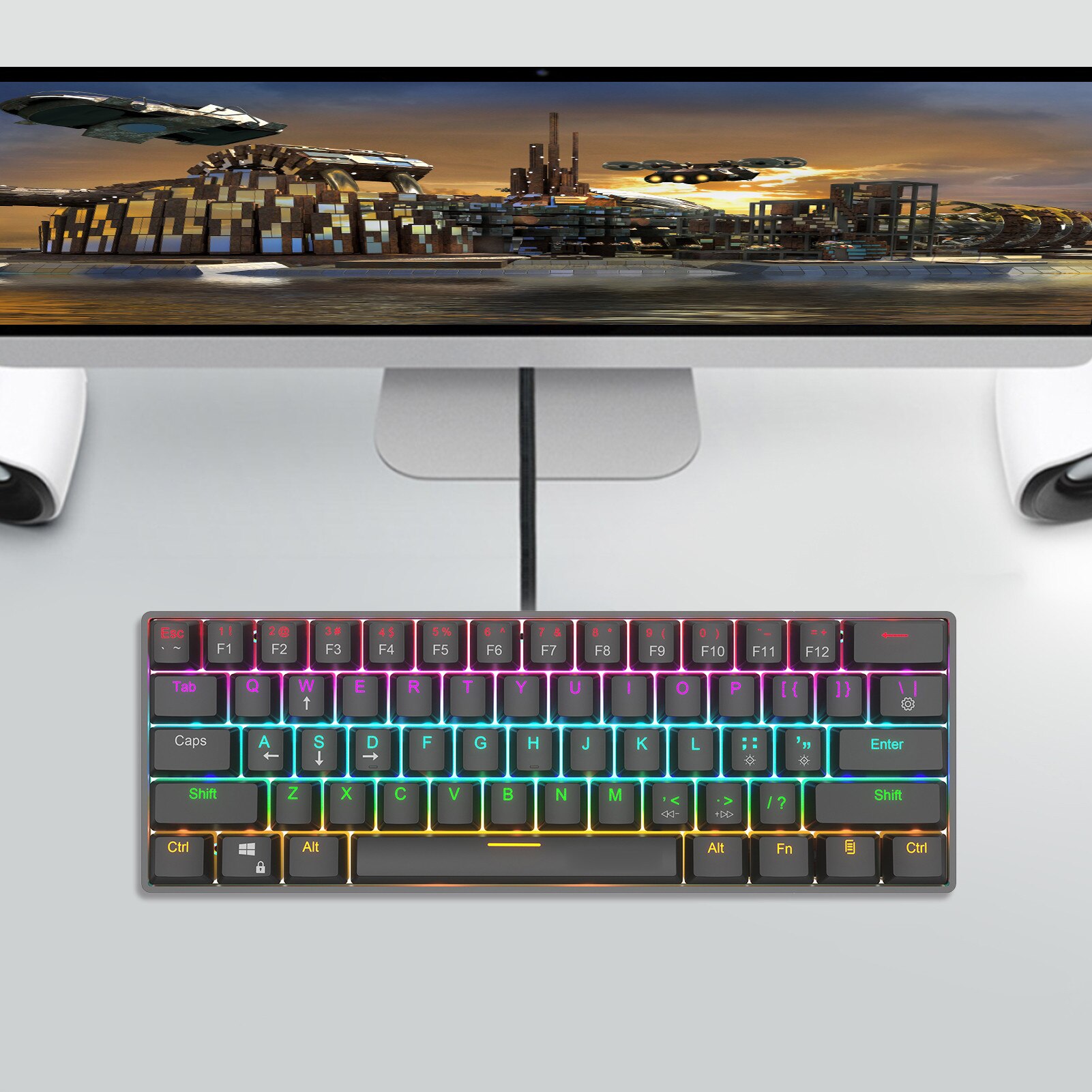 RGB Backlit Gaming Keyboard USB Wired Keybord Game... – Grandado