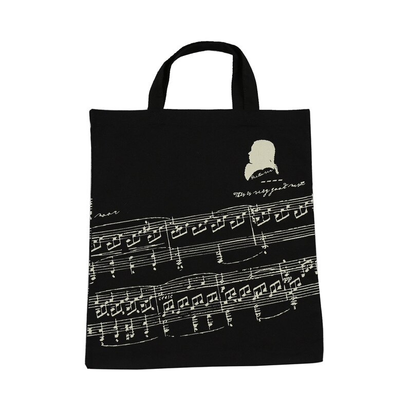 Music Score Cotton Handbag Musical s Note Tote Bag... – Grandado