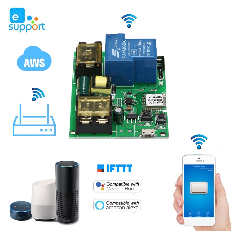 USB DC5V AC85-250V 30A Wifi Switch Wireless Relay ... – Grandado