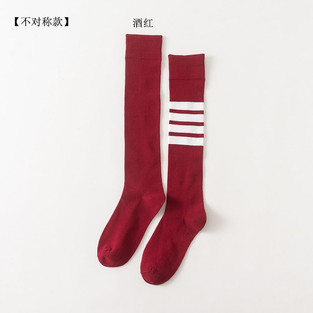 woman fun striped knee high woman socks Korean fem... – Grandado