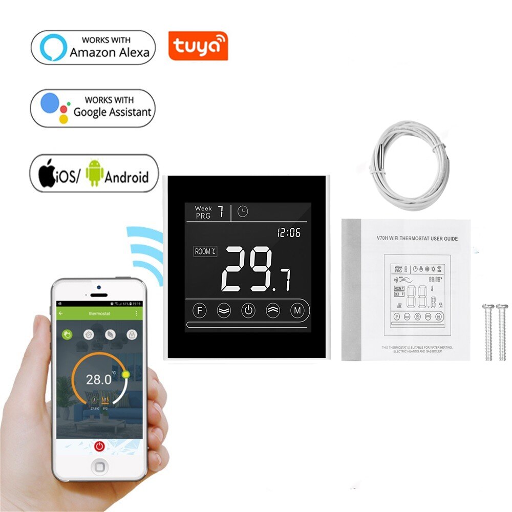 Termostato inteligente programable Wifi para calef... – Grandado