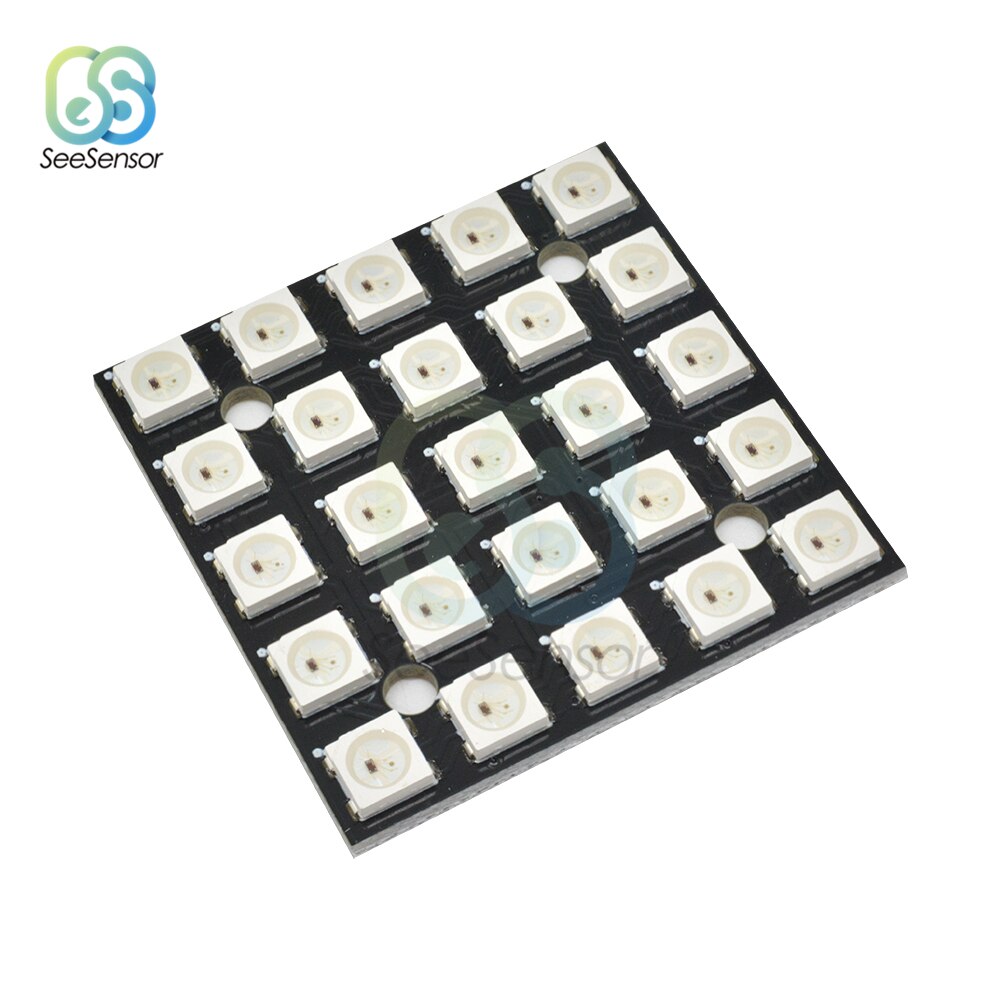 WS2812B RGB Flexible 5x5 Pixel Panel Matrix Screen... – Grandado