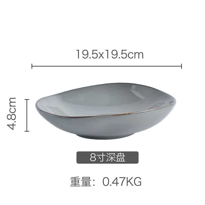 Irregular bowl set household porcelain bowl cerami... – Vicedeal