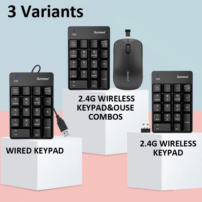 Mini Numeric Keyboard Mouse Combo Wireless Keypad Vicedeal
