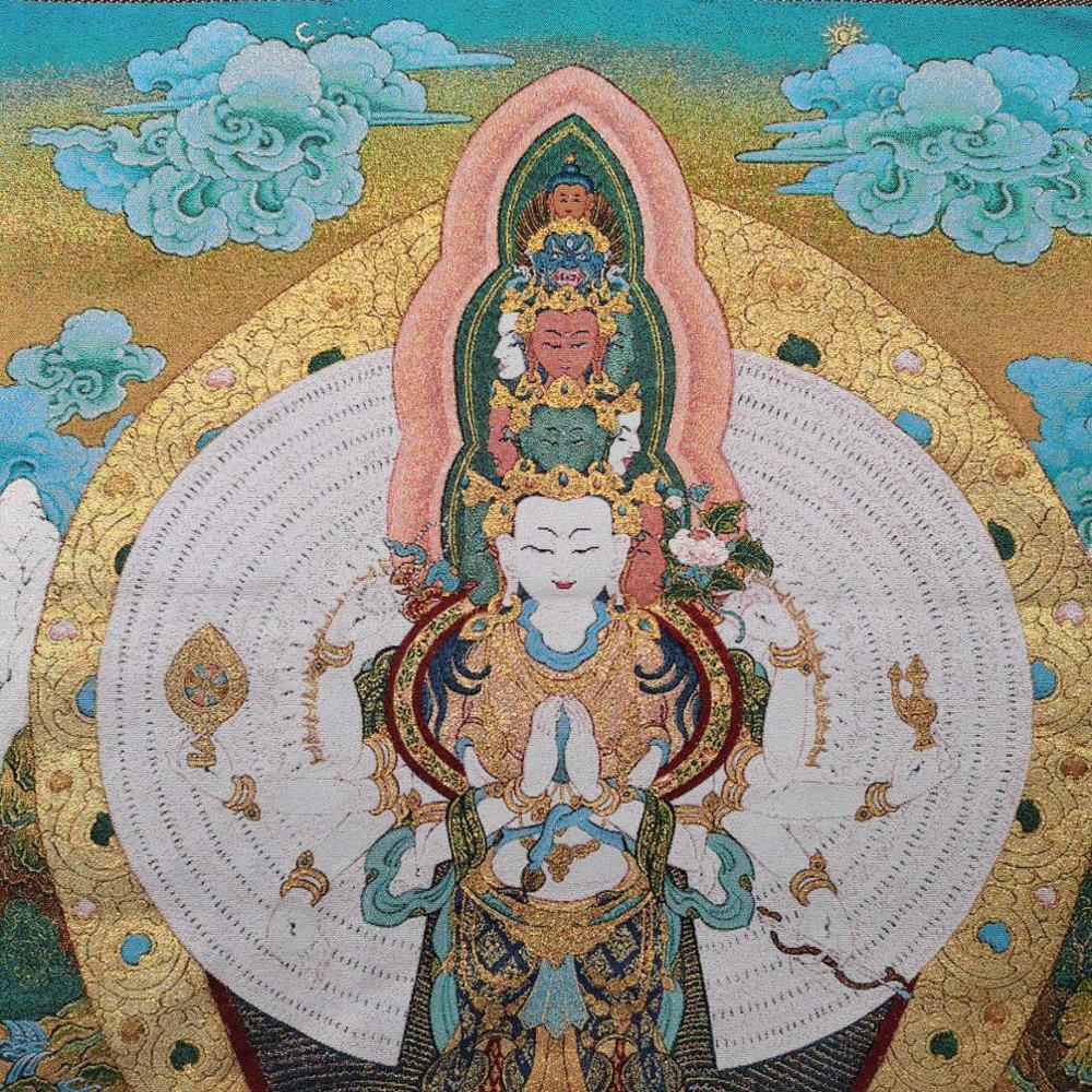 36 inch Tibet Silk embroidery Thousand-hand Bodhis... – Grandado