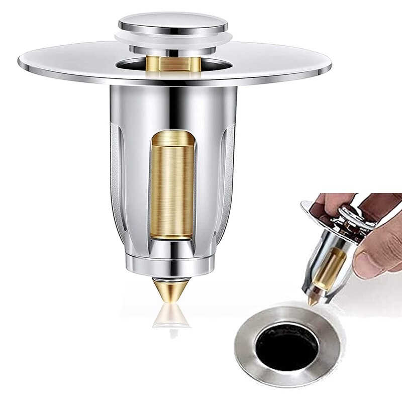 JHD-Universal Bathroom Sink Stopper Set Of 2,-Up D... – Vicedeal