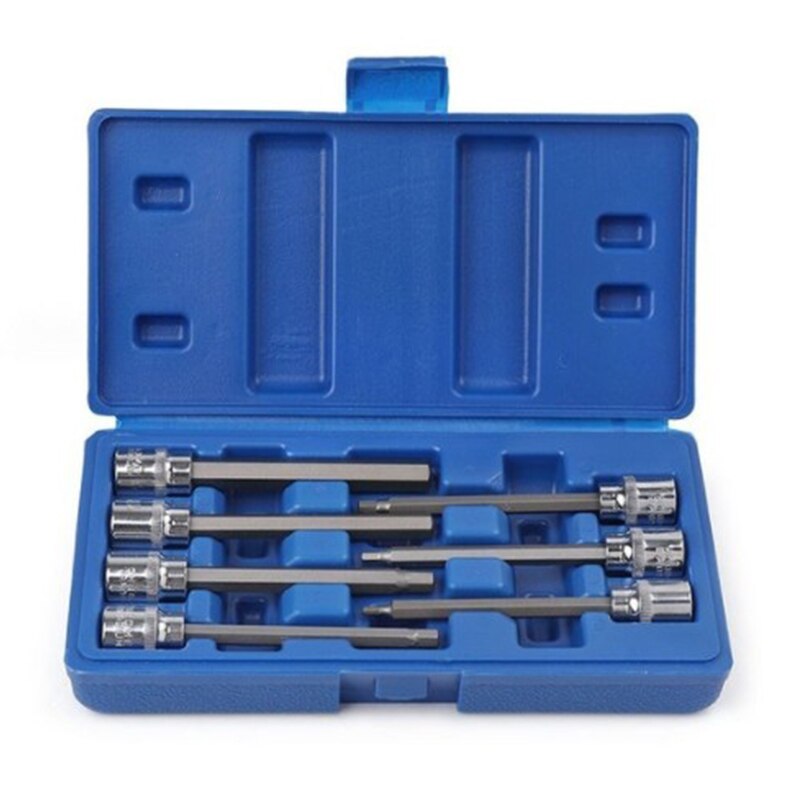 7Pc 3/8 Extra Long Socket Set 3-10mm Socket Adapte... – Grandado