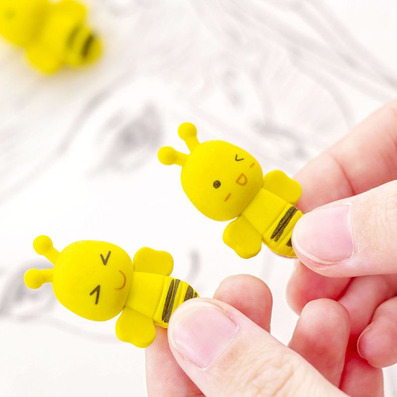 4Pcs Cute Mini Animal Insect Little Yellow Bee Era... – Grandado