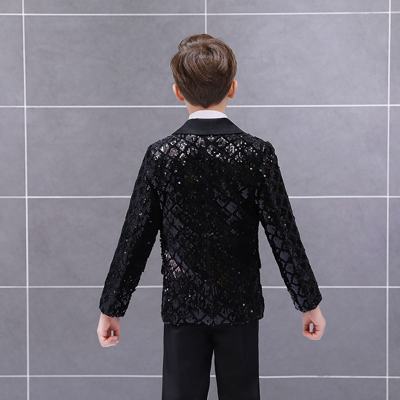 Jongen Fluwelen Pailletten Pak Blazer Bruiloft Blo... – Vicedeal