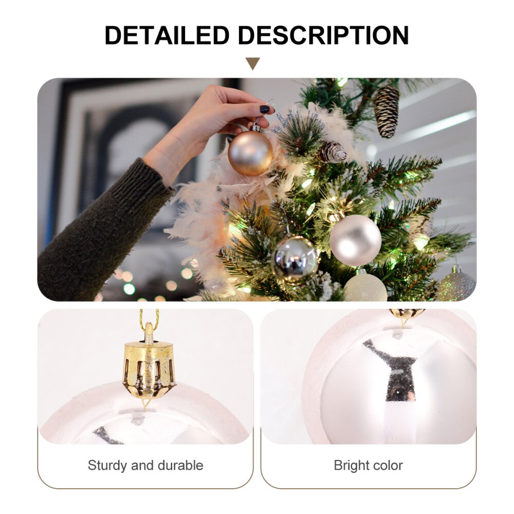 6Pcs Christmas Ball Hanging Ball Decor Party Hangi... – Grandado