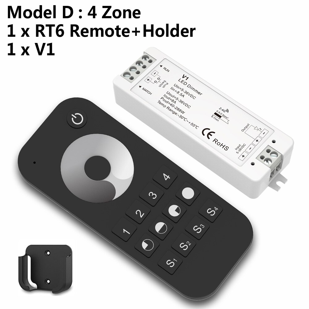 Led Dimmer 12V 5V 24V 36V 8A Pwm Draadloze Rf Led ... – Vicedeal