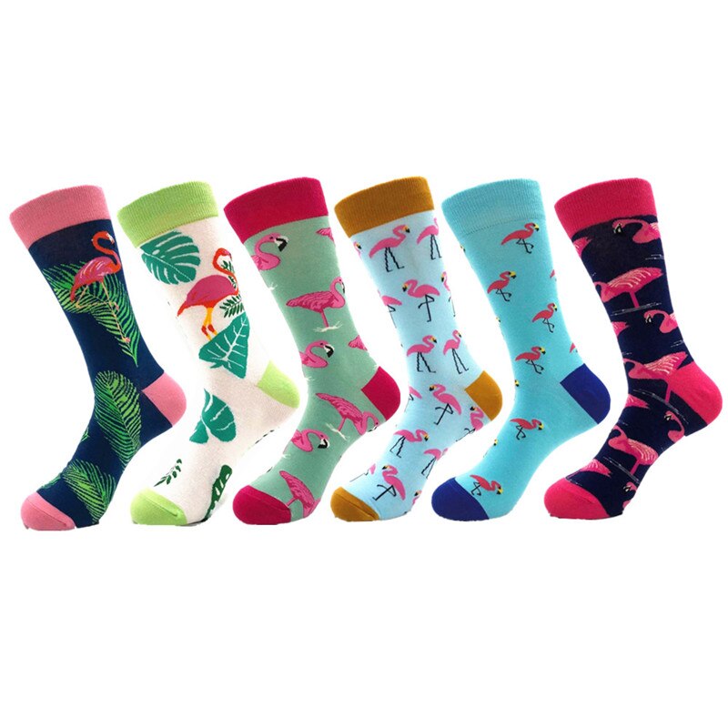 6pairs/lot Brand Mens Happy Socks Combed Cotton Fl... – Grandado