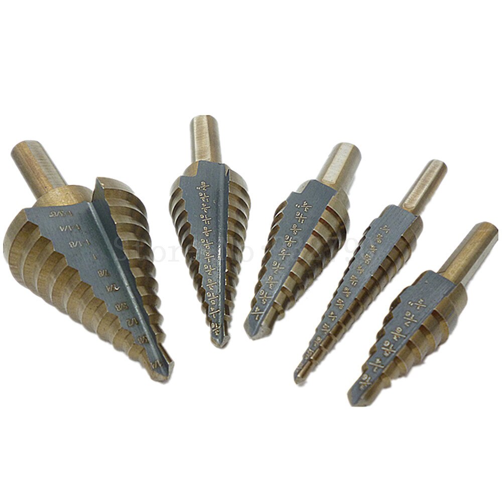 5 Pc Grote Cobalt Hss Stap Titanium Cone Boor Hole... – Vicedeal