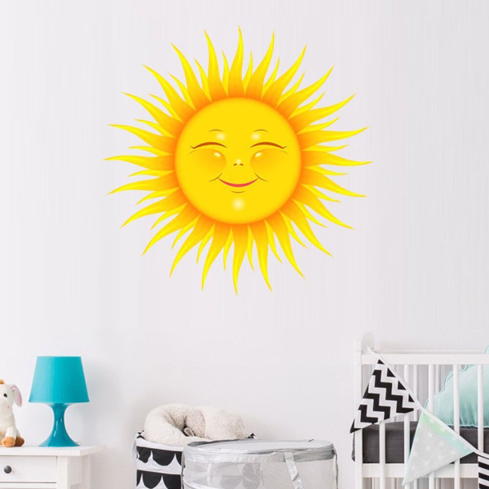 Interesting Sun Wall Sticker Wallpaper Unique Wall... – Grandado