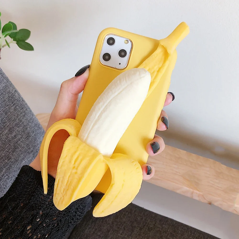 Funny Stress Reliever Peeled banana Phone Cases Fo... – Grandado