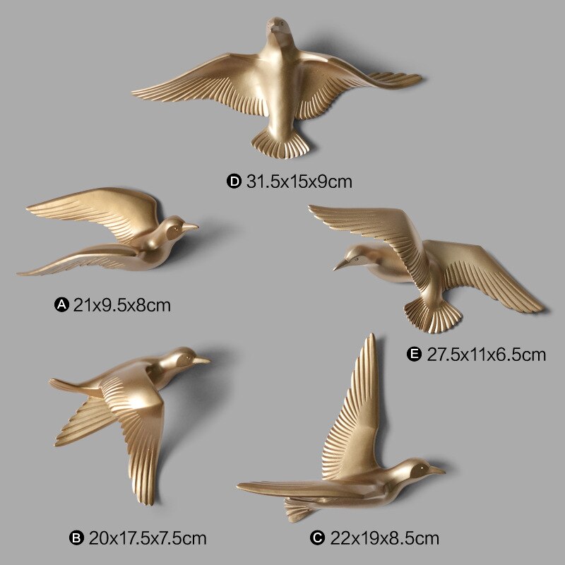 3D Resin bird Home Decoration decor wall stickers ... – Grandado