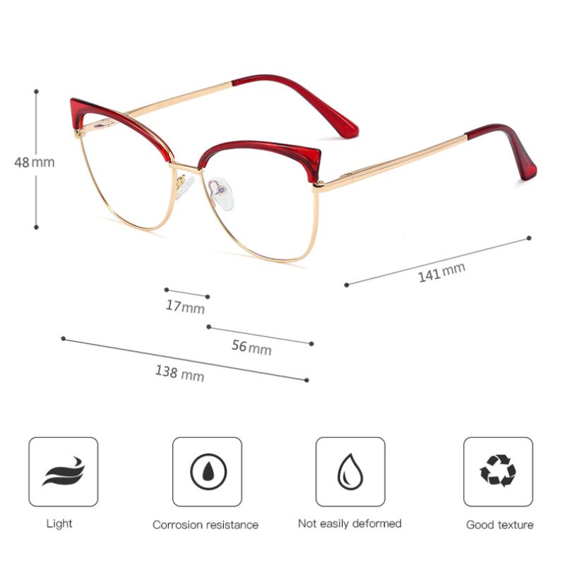 Blue Light Blocking Women Eyewear UV400 Anti Refle... – Grandado