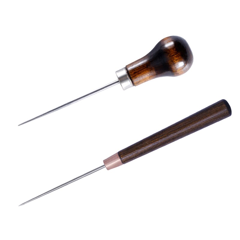 MIUSIE Leather Wood Handle Awl Tools For Stitching... – Grandado