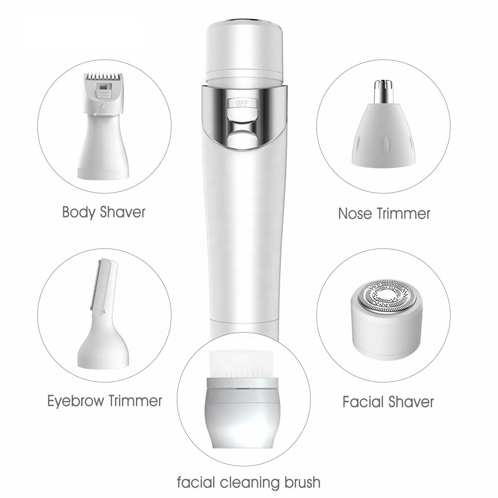 5 in 1 Womens Electric Razor Painless IPX4 Waterpr... – Grandado