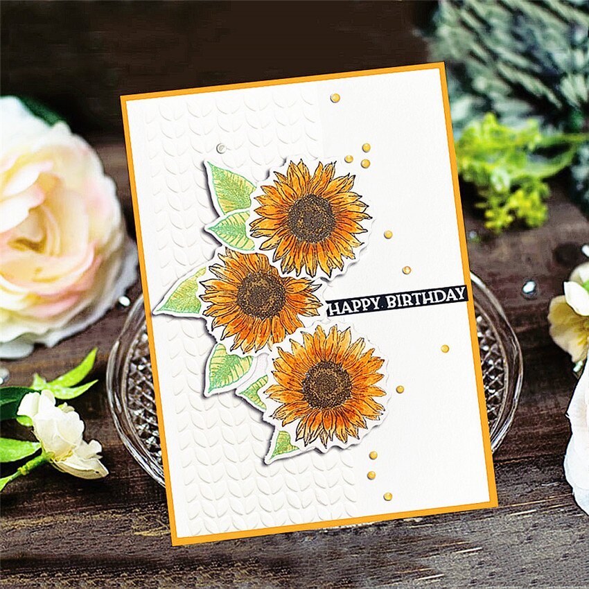 11*15.5CM Sunflower Transparent Clear Stamps / Sil... – Grandado