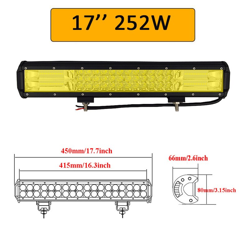 Auxtings 20 Inch Yellow Led 4x4 Offroad Light Bar ... – Vicedeal
