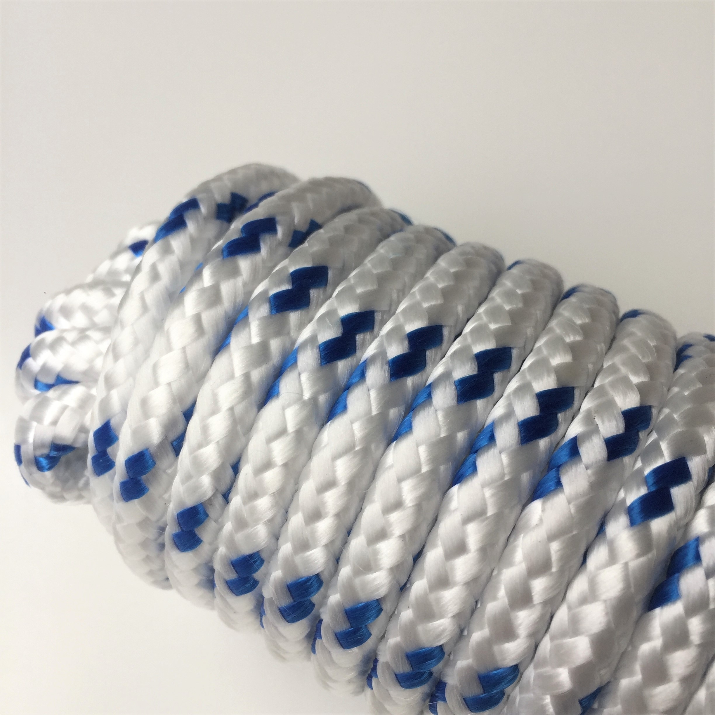 White&Blue 8mmx15m Heavy Duty Braided Polypropylen... – Vicedeal