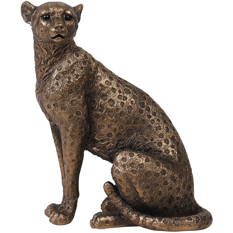 Leopard Resin Statue African Animal Model Sculptur... – Grandado