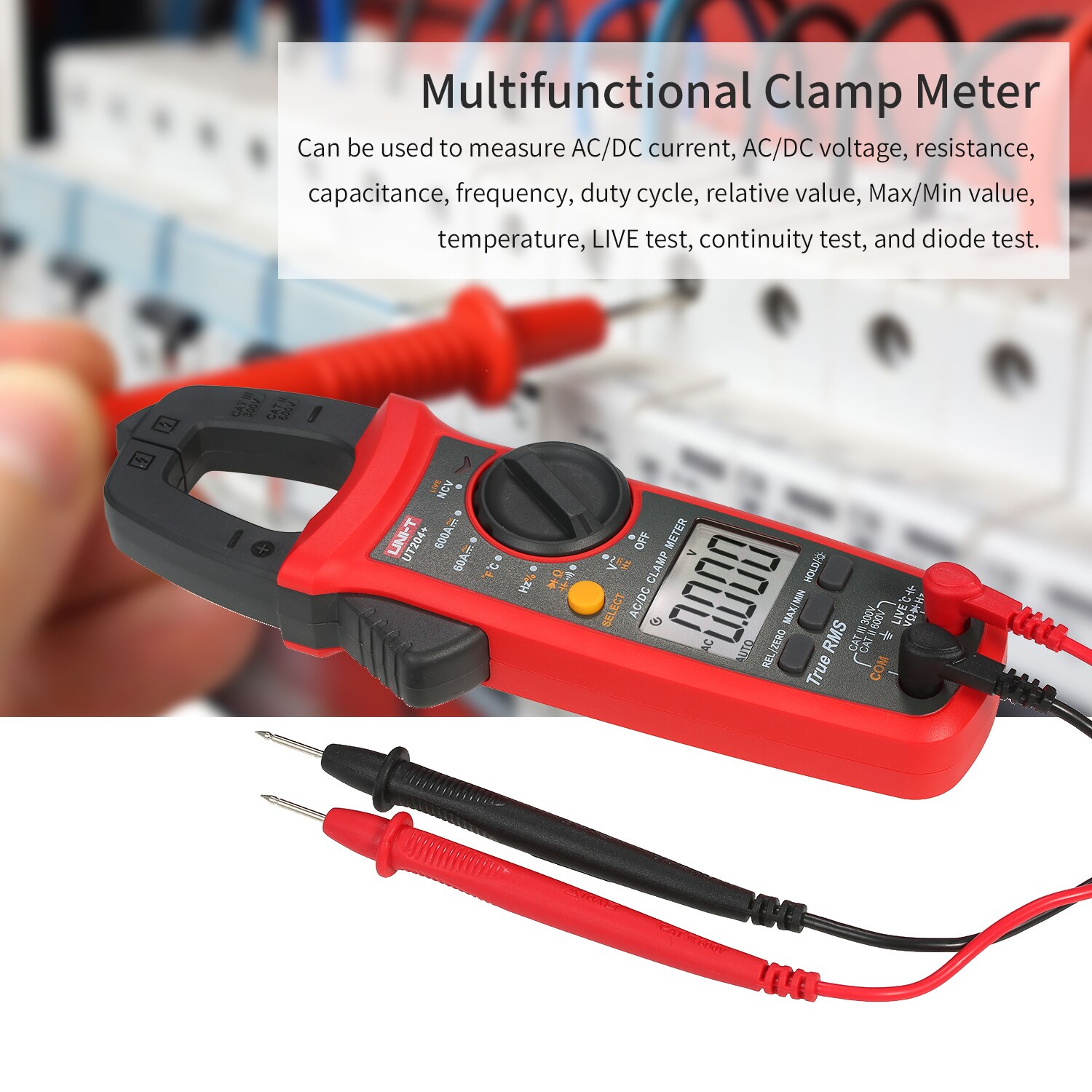 UNI-T UT204+ 6000 Counts Digital Clamp Meter True ... – Vicedeal