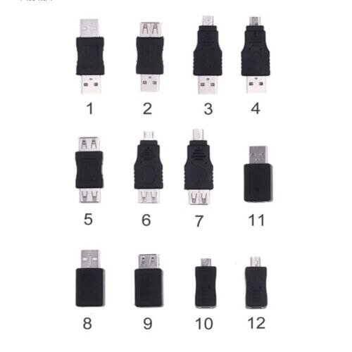 12Pcs Otg 5 Pin F/M Micro Changer Adapter Converte... – Vicedeal