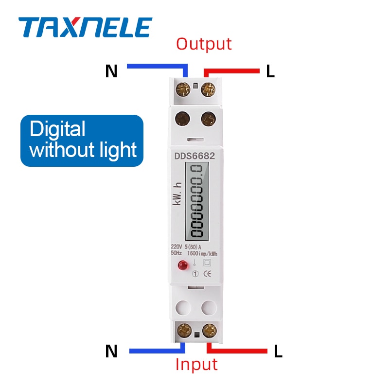 Din Rail Mount Single Phase Two Wire LCD Backlit W... – Vicedeal